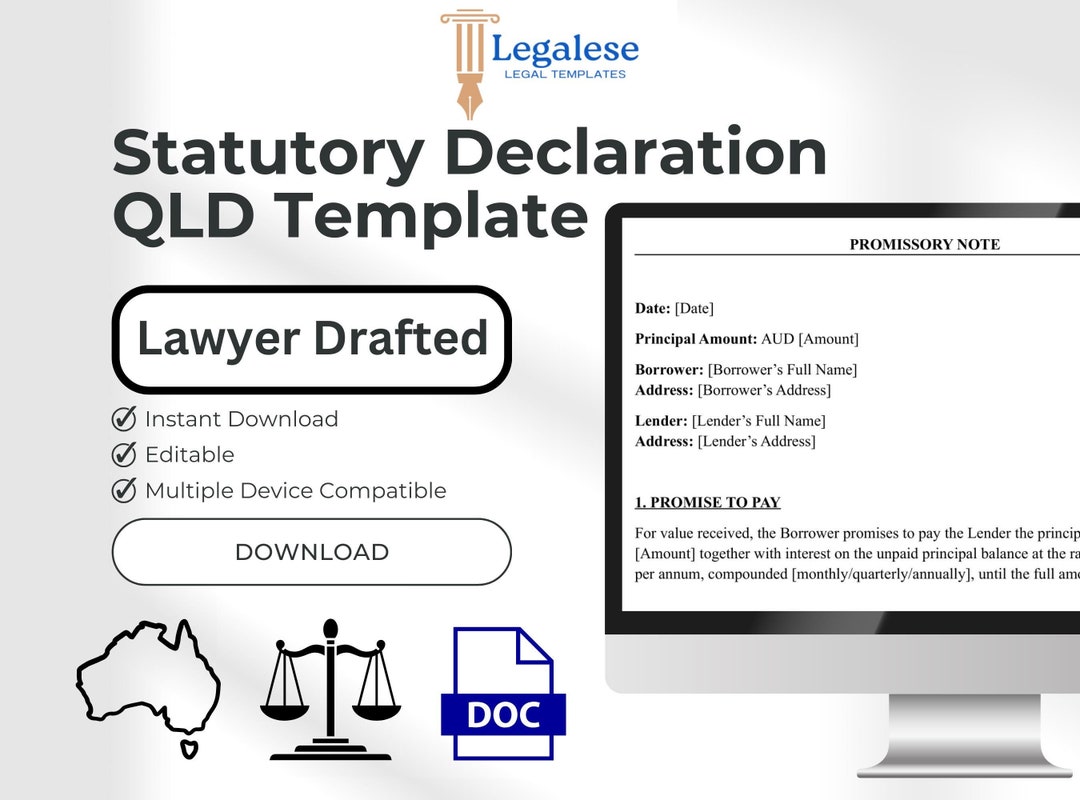 Statutory Declaration, Statutory Declaration Form, Statutory ...