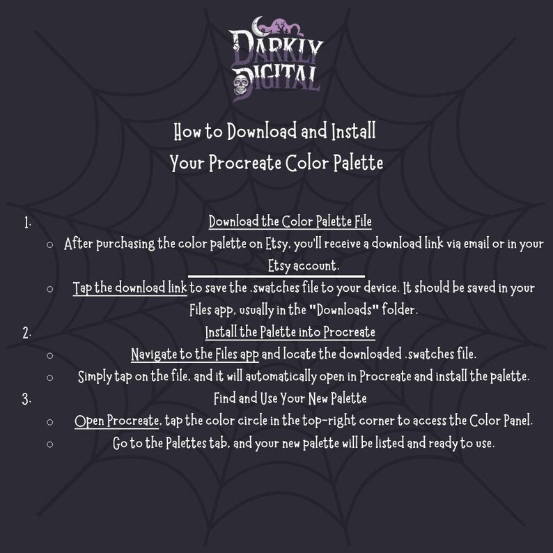 Raven Feathers Procreate Color Palette | Spooky Color Palette | Gothic ...