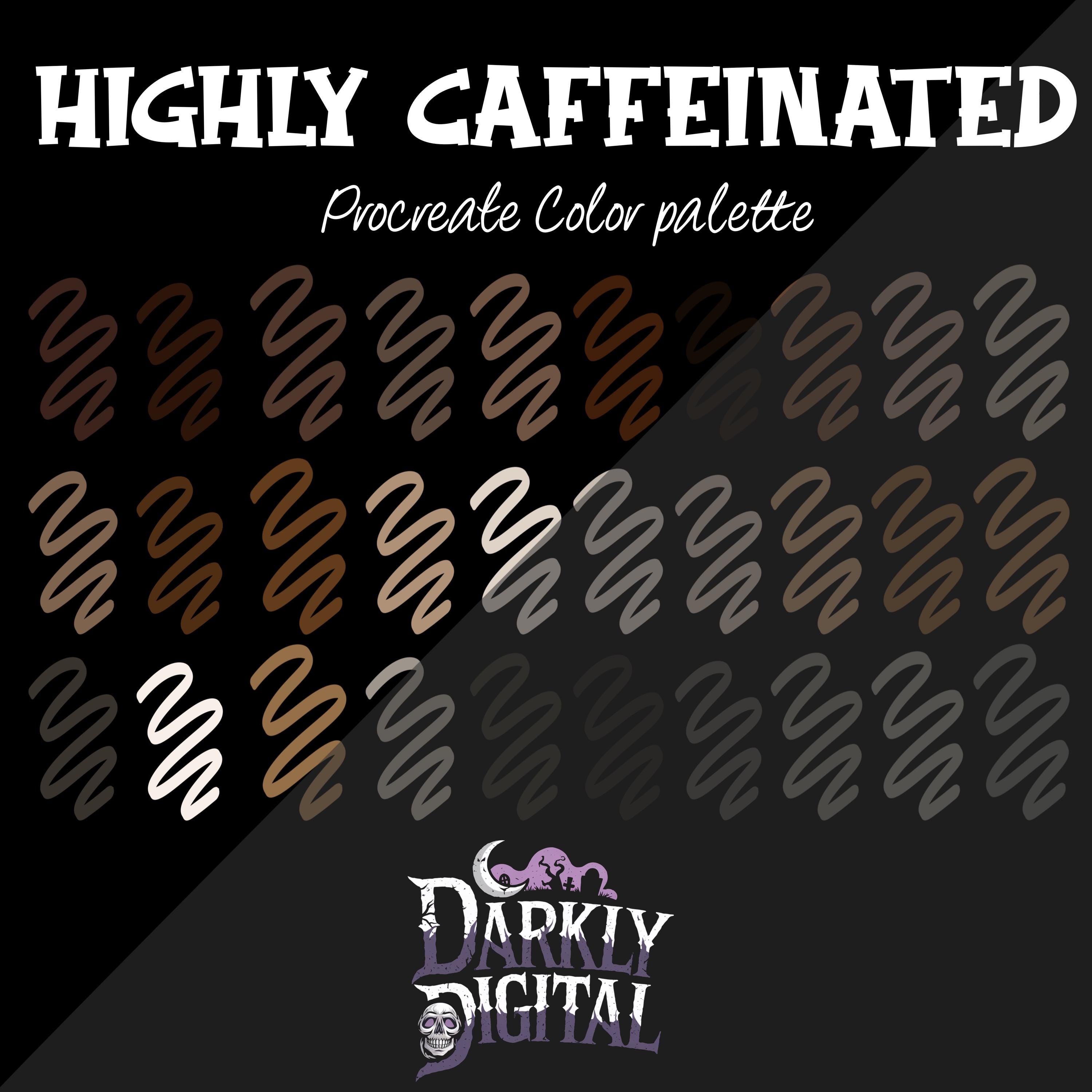 Highly Caffienated Procreate Color Palette | Coffee Color Palette ...