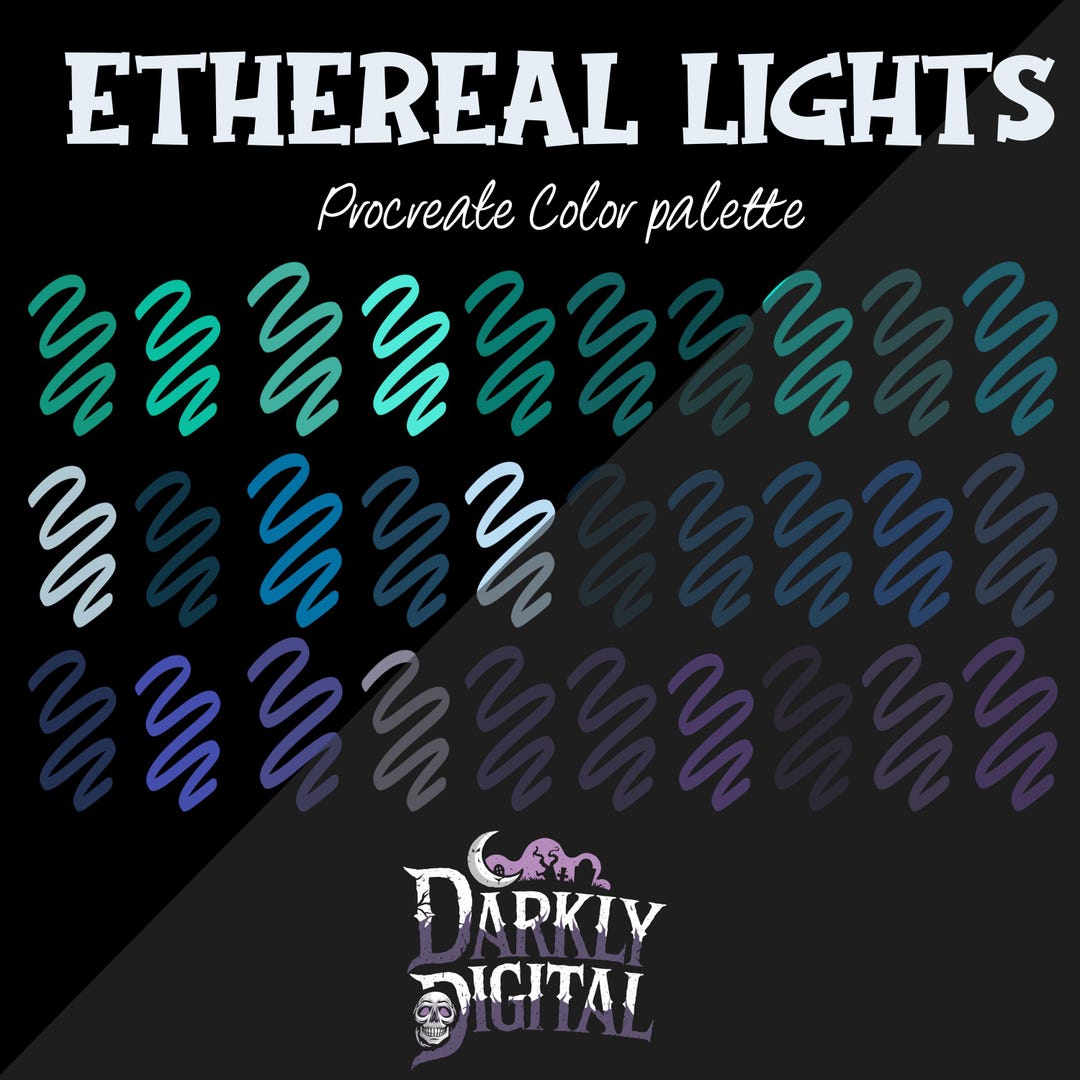 Ethereal Lights Procreate Color Palette | Spooky Color Palette | Gothic ...