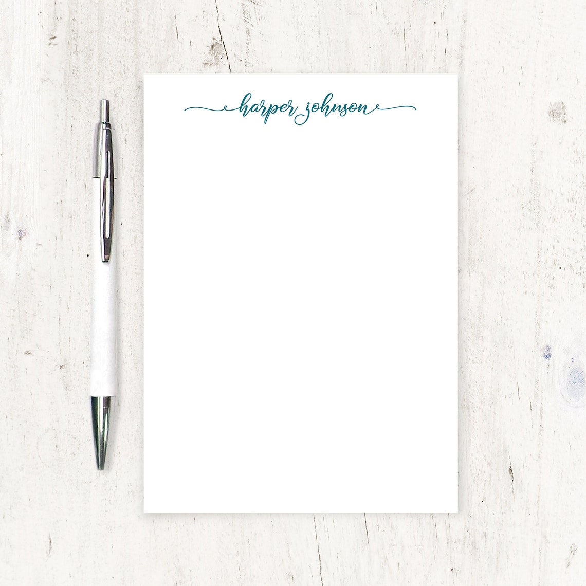 Personalized Notepad - SASSY SCRIPT - Customized Girl Stationery Cute ...