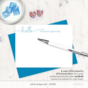 Personalized Note Card Set - HANDWRITING HELLO - Fun Note Cards ...
