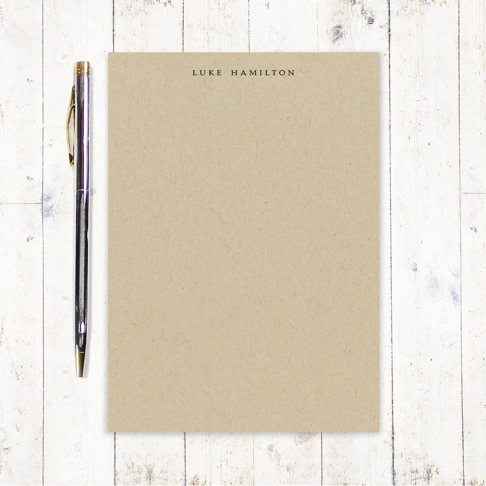 Complete Personalized Stationery Set PERFECTLY SIMPLE on KRAFT Custom ...