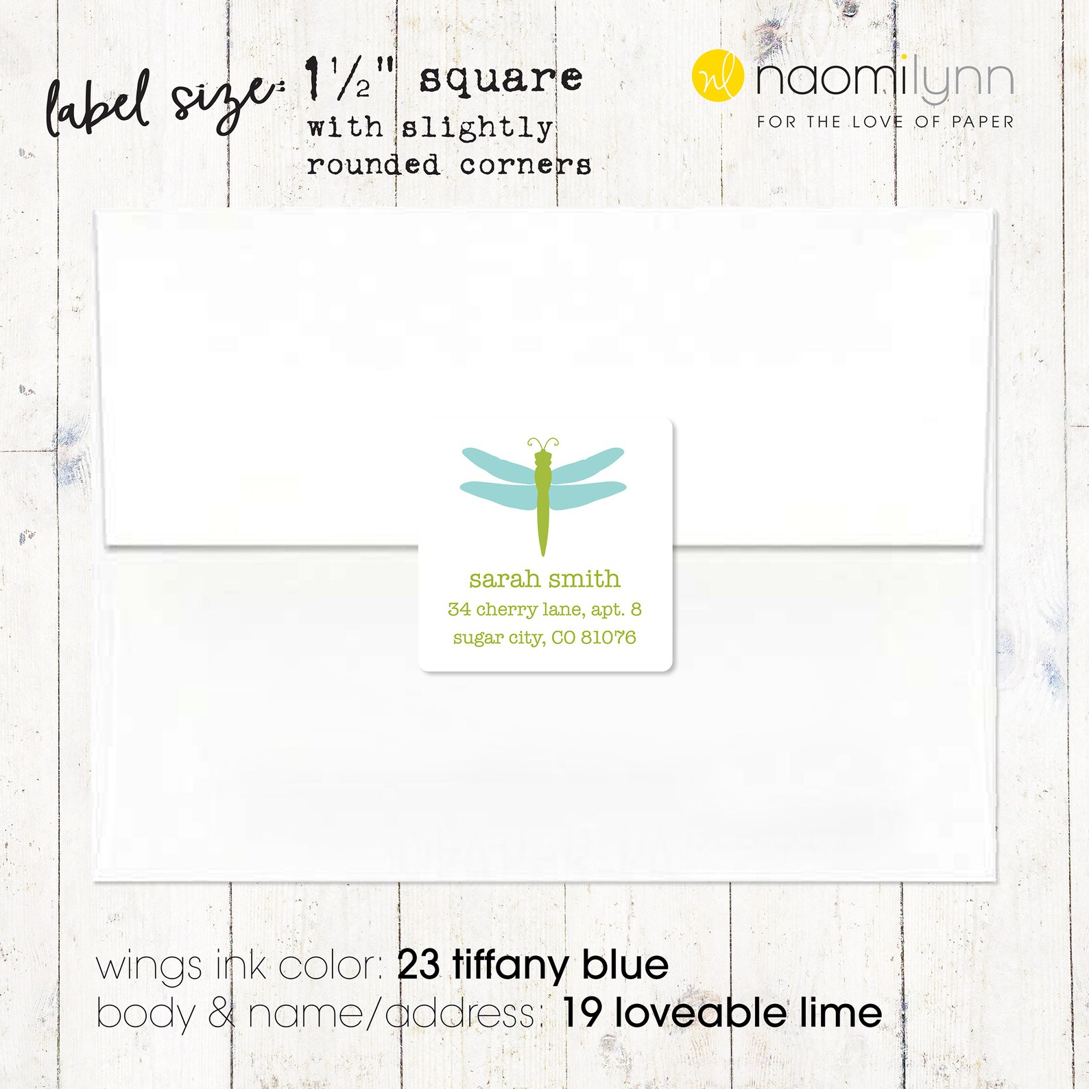 Personalized return address LABEL DRAGONFLY label sticker | Etsy