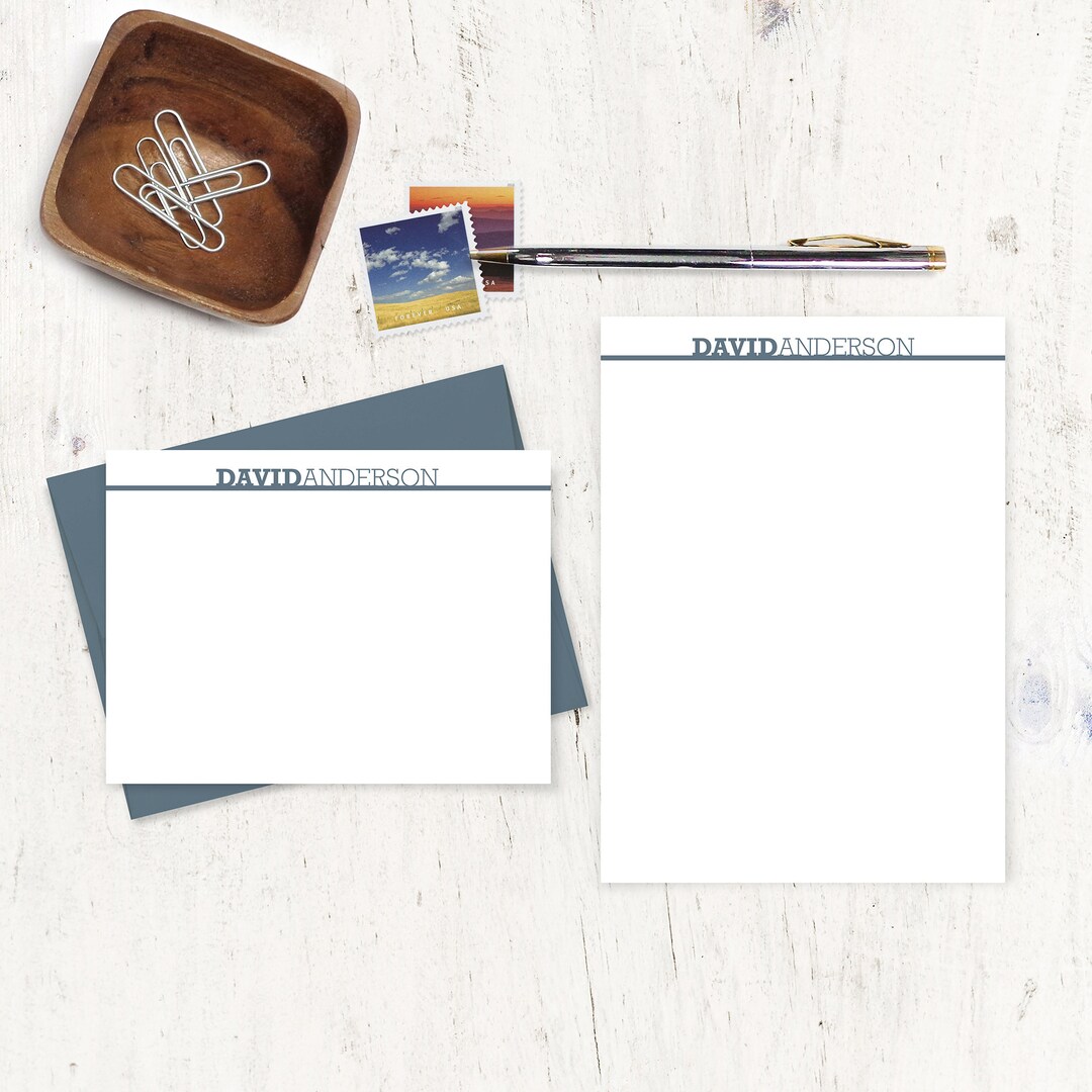 Mini Stationery Bundle - BOLD NOT BOLD Name - Personalized Mens ...