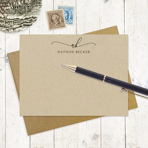 Complete Personalized Stationery Set EXQUISITE SCRIPT - Etsy