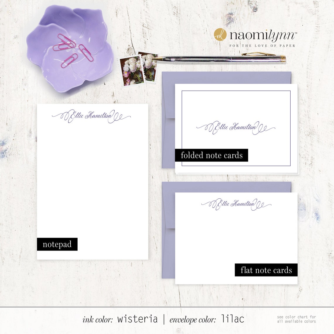 Complete Personalized Stationery Set - PERFECTLY ELEGANT - Stationary ...
