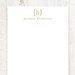 Personalized Notepad SIMPLY CLASSIC MONOGRAM Classy Stationery Modern ...