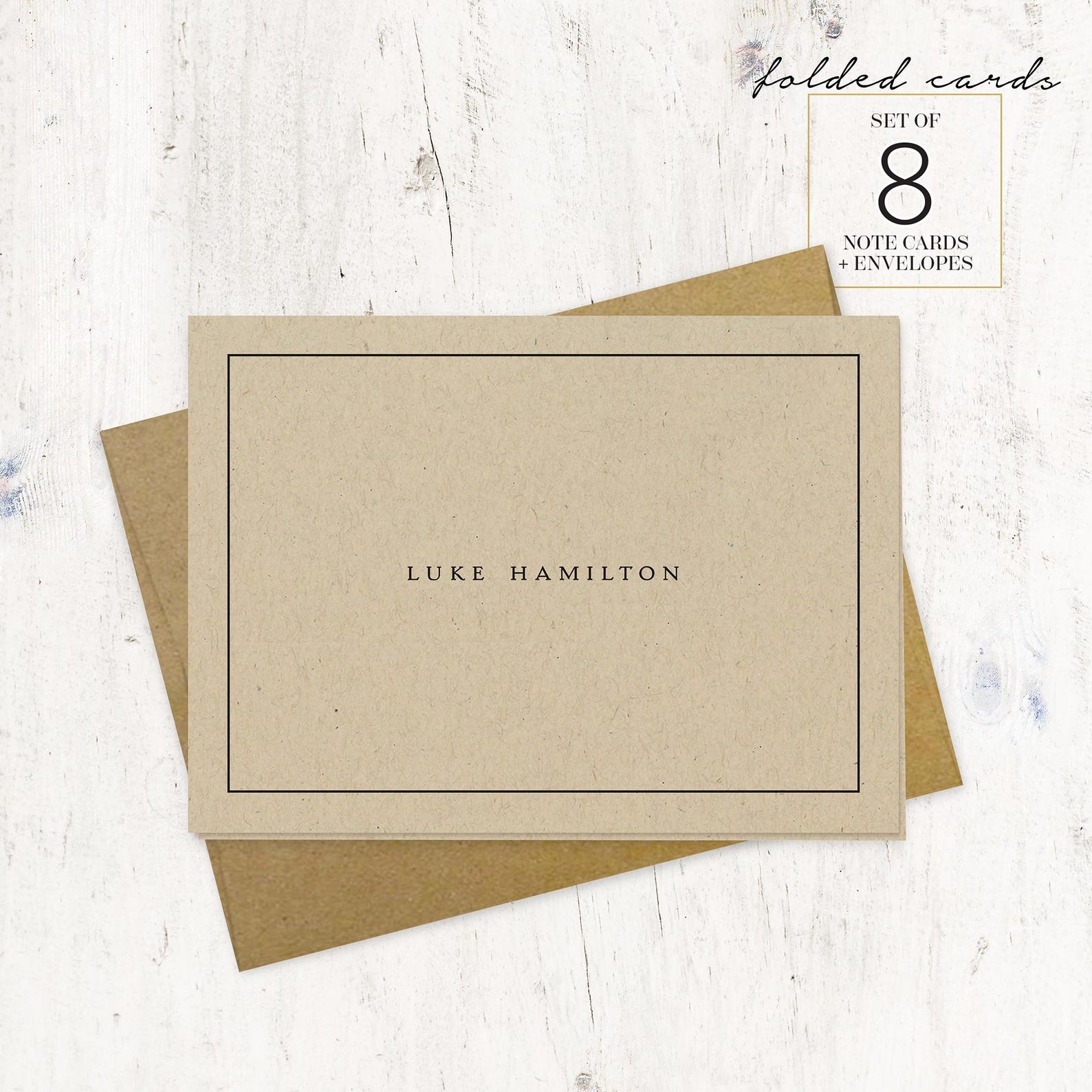 Complete Personalized Stationery Set - PERFECTLY SIMPLE on KRAFT ...
