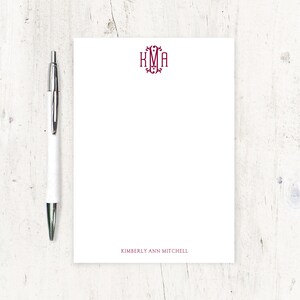 Personalized Notepad - OPULENT 3-LETTER MONOGRAM - Classic Stationery ...