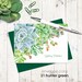 Personalized Stationery Set SUCCULENT GARDEN WATERCOLOR Flowers Floral ...