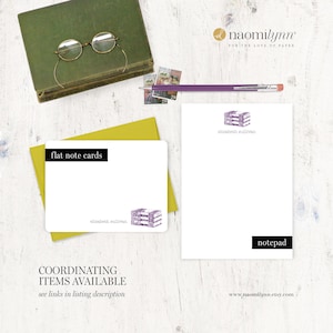 Personalized Notepad - VINTAGE BOOKS - Stationery Librarian Stationary ...