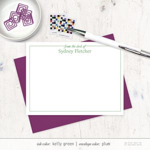 Personalized Note Card Set - SIMPLY PRACTICAL From the Desk of ...