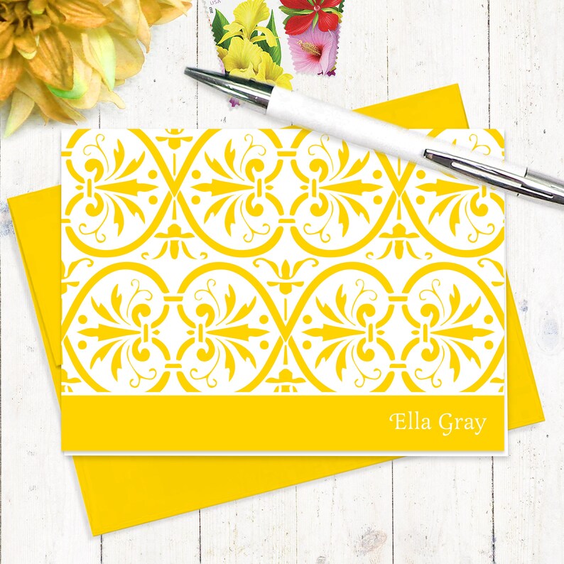 Complete Personalized Stationery Set ELEGANT ELLA | Etsy
