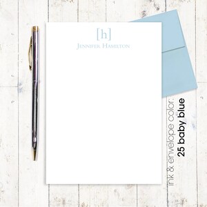 Personalized Notepad SIMPLY CLASSIC MONOGRAM Classy - Etsy