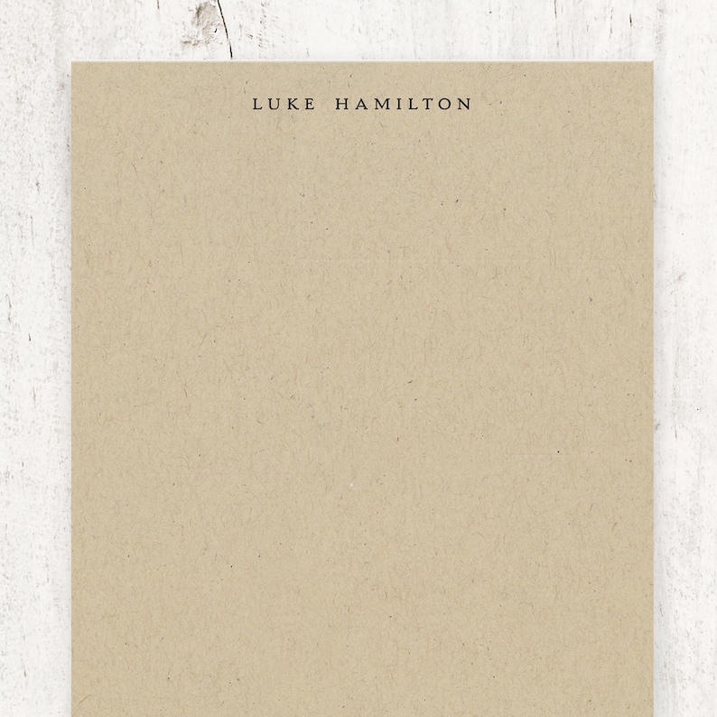 Personalized Notepad - PERFECTLY SIMPLE on KRAFT - Modern Stationery ...