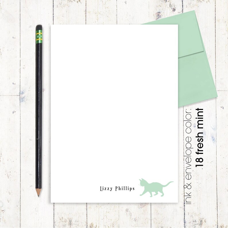 Personalized Notepad KITTEN Kitty Stationary Cat Lover | Etsy