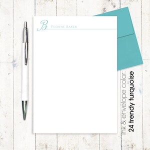 Personalized Notepad CURSIVE INITIAL Monogram Classic - Etsy