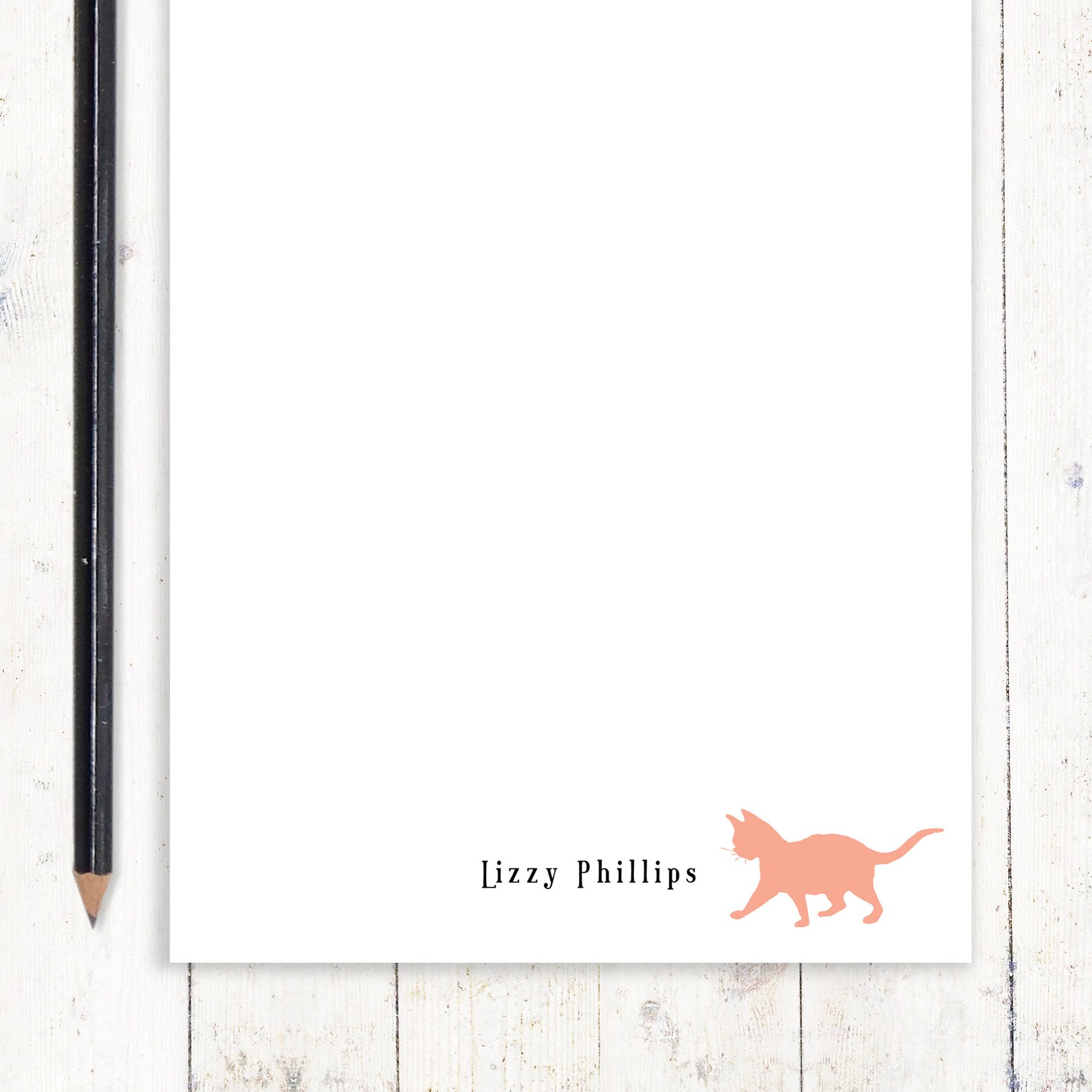 Personalized Notepad KITTEN Kitty Stationary Cat Lover | Etsy