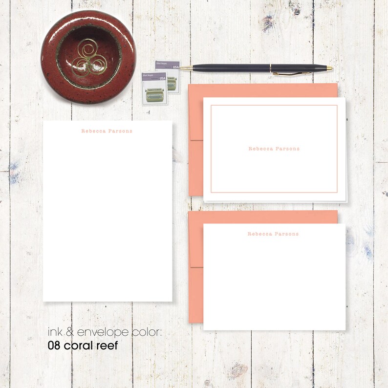 Complete Personalized Stationery Set PERFECTLY TYPEWRITTEN - Etsy