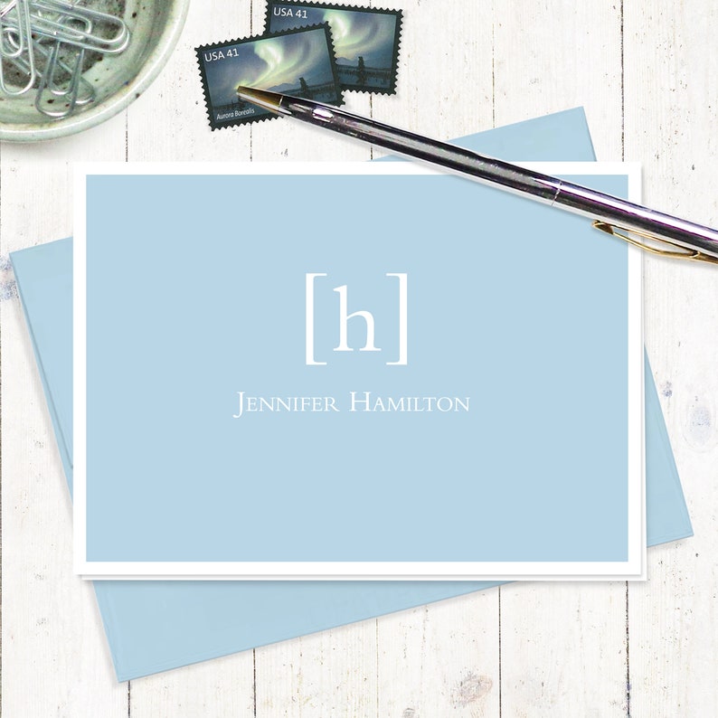 Personalized Stationery Set SIMPLY CLASSIC MONOGRAM Modern - Etsy