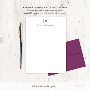 Personalized Notepad - SIMPLY CLASSIC MONOGRAM - Classy Stationery ...
