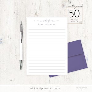 Personalized Notepad - CLASSY a NOTE FROM - Modern Social Stationery ...