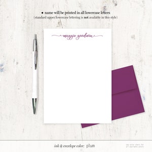 Personalized Notepad - SASSY SCRIPT - Customized Girl Stationery Cute ...