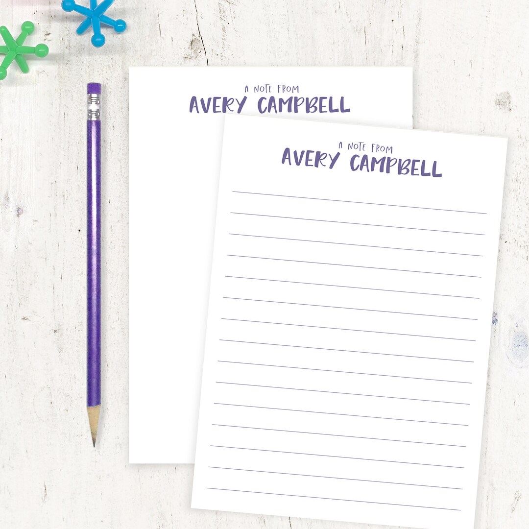 Personalized Notepad - FABULOUS FUN - Girl Stationery Boy Letter ...