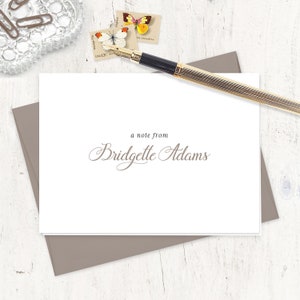 Personalized Stationery Set - CAPTIVATING CURSIVE - Classy Note Cards ...