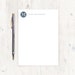 Personalized Notepad CURSIVE INITIAL Monogram Classic Stationery Monogrammed Stationary Pretty ...