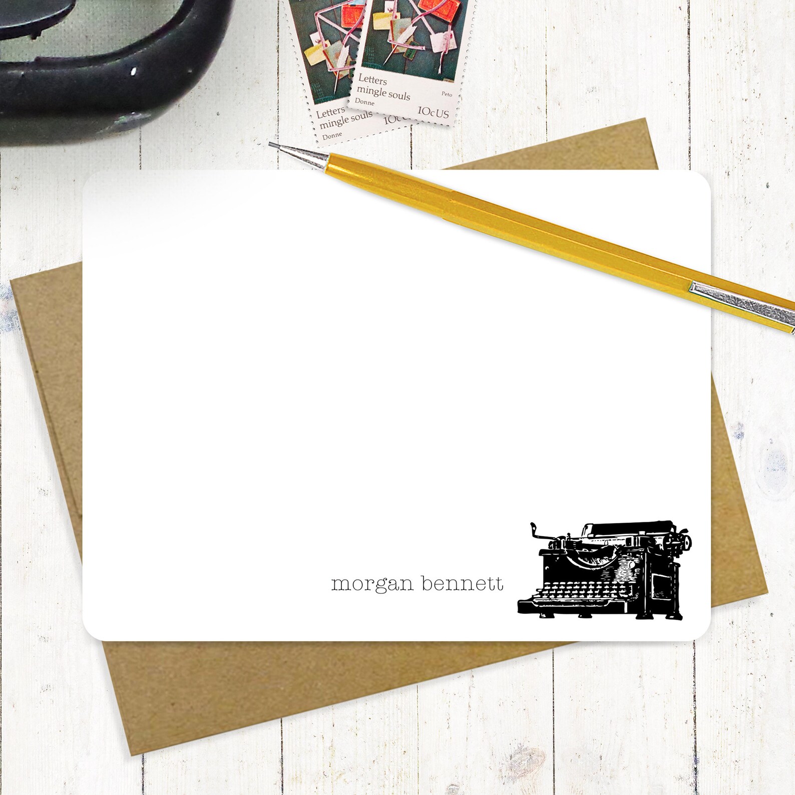 Complete Personalized Stationery Set VINTAGE TYPEWRITER | Etsy