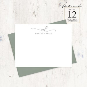 Complete Personalized Stationery Set - EXQUISITE SCRIPT MONOGRAM ...