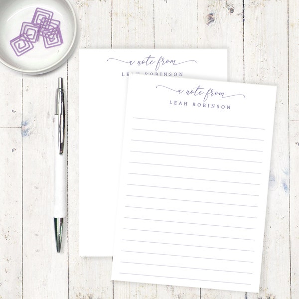 Lined Note Pad - Etsy