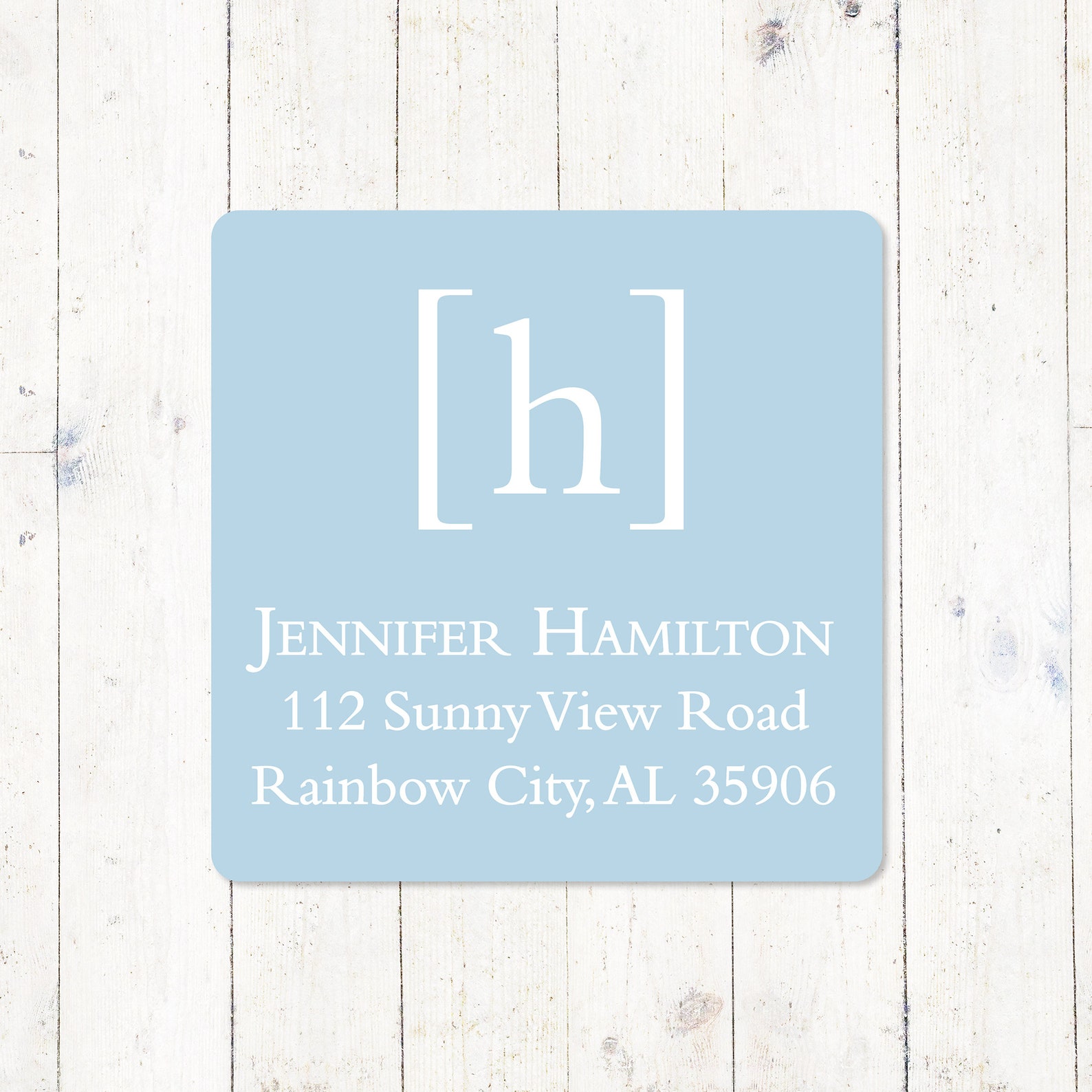 Personalized Return Address LABEL SIMPLY CLASSIC Monogram | Etsy