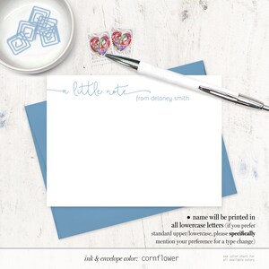 Personalized Note Card Set - HANDWRITING a LITTLE NOTE From - Fun ...