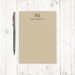 Personalized Notepad SIMPLY CLASSIC MONOGRAM on Kraft Musculine ...