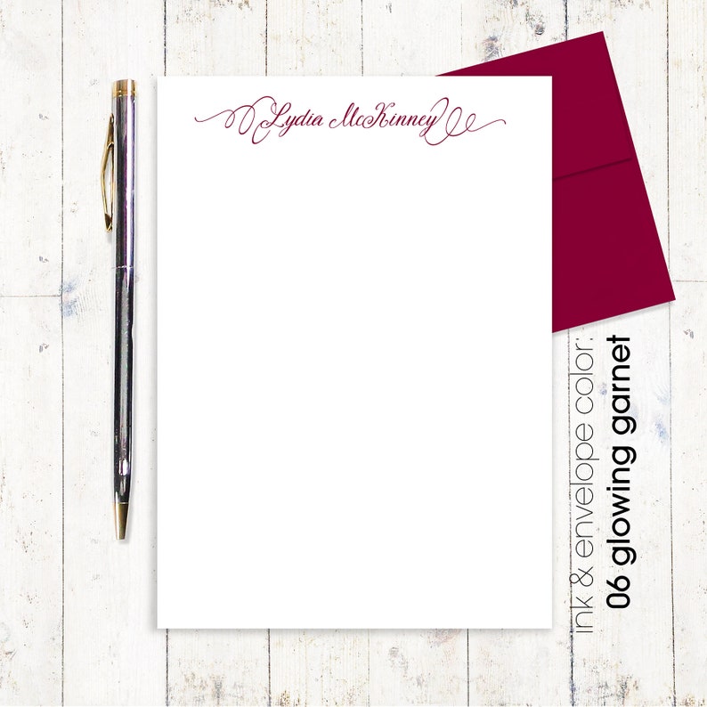Personalized notePAD PERFECTLY ELEGANT feminine stationery | Etsy