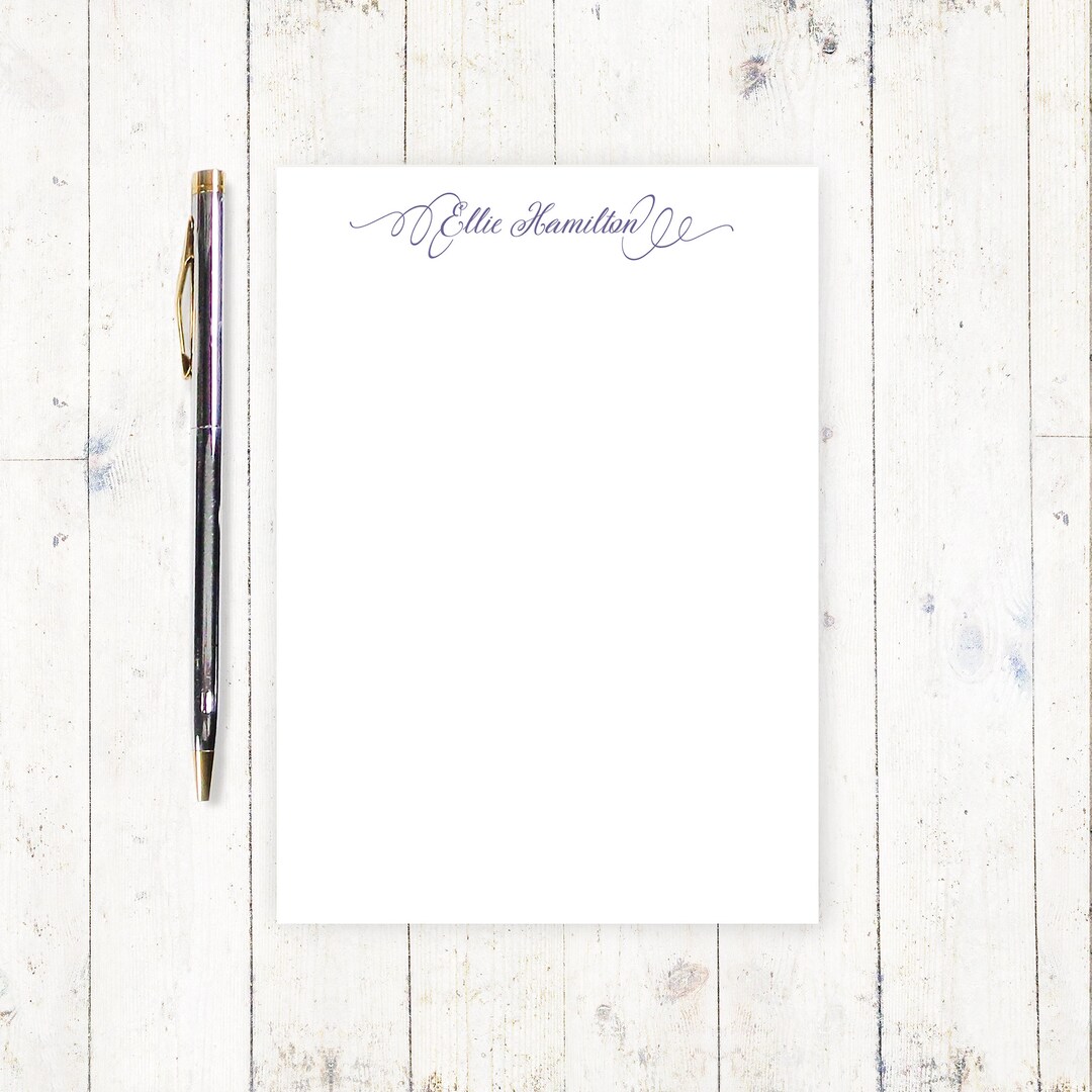 Personalized Notepad PERFECTLY ELEGANT Feminine Stationery - Etsy