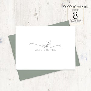 Complete Personalized Stationery Set - EXQUISITE SCRIPT MONOGRAM ...