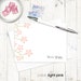 Personalized Note Card Set CHEERY CHERRY BLOSSOMS Custom Stationery ...