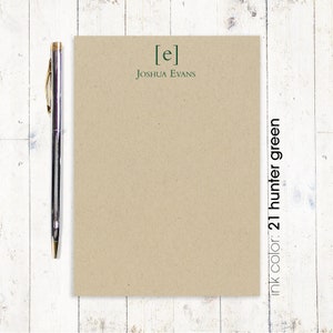 Personalized Notepad SIMPLY CLASSIC MONOGRAM on Kraft Musculine ...
