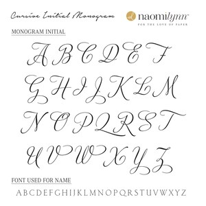 Personalized Stationery Set - CURSIVE INITIAL MONOGRAM - Classic ...