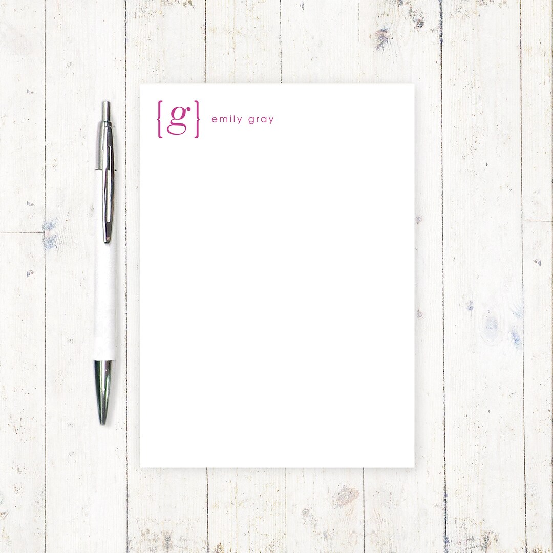 Personalized Notepad YOUR Name Your INITIAL MONOGRAM - Etsy