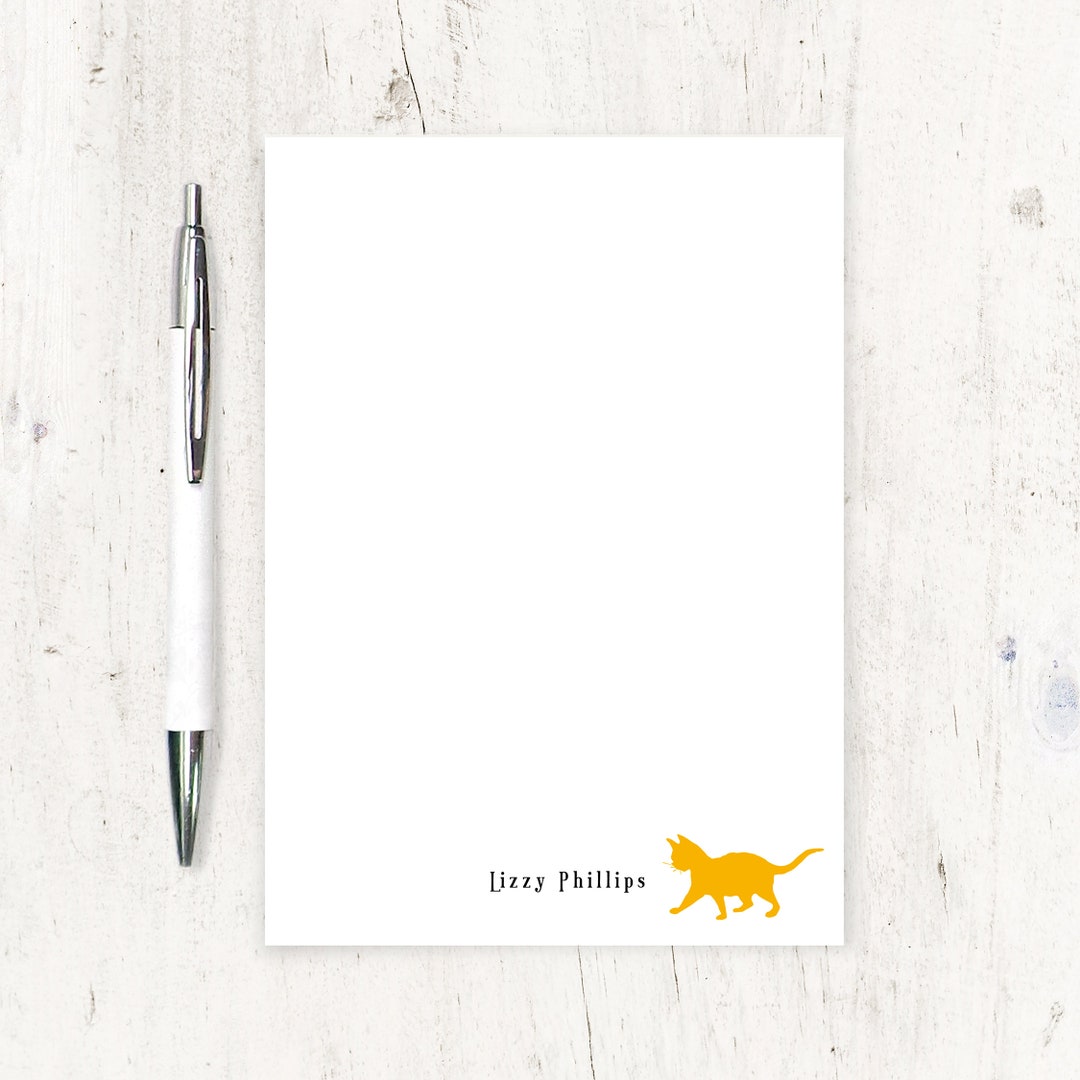 Personalized Notepad - KITTEN - Kitty Stationary - Cat Lover Stationery ...