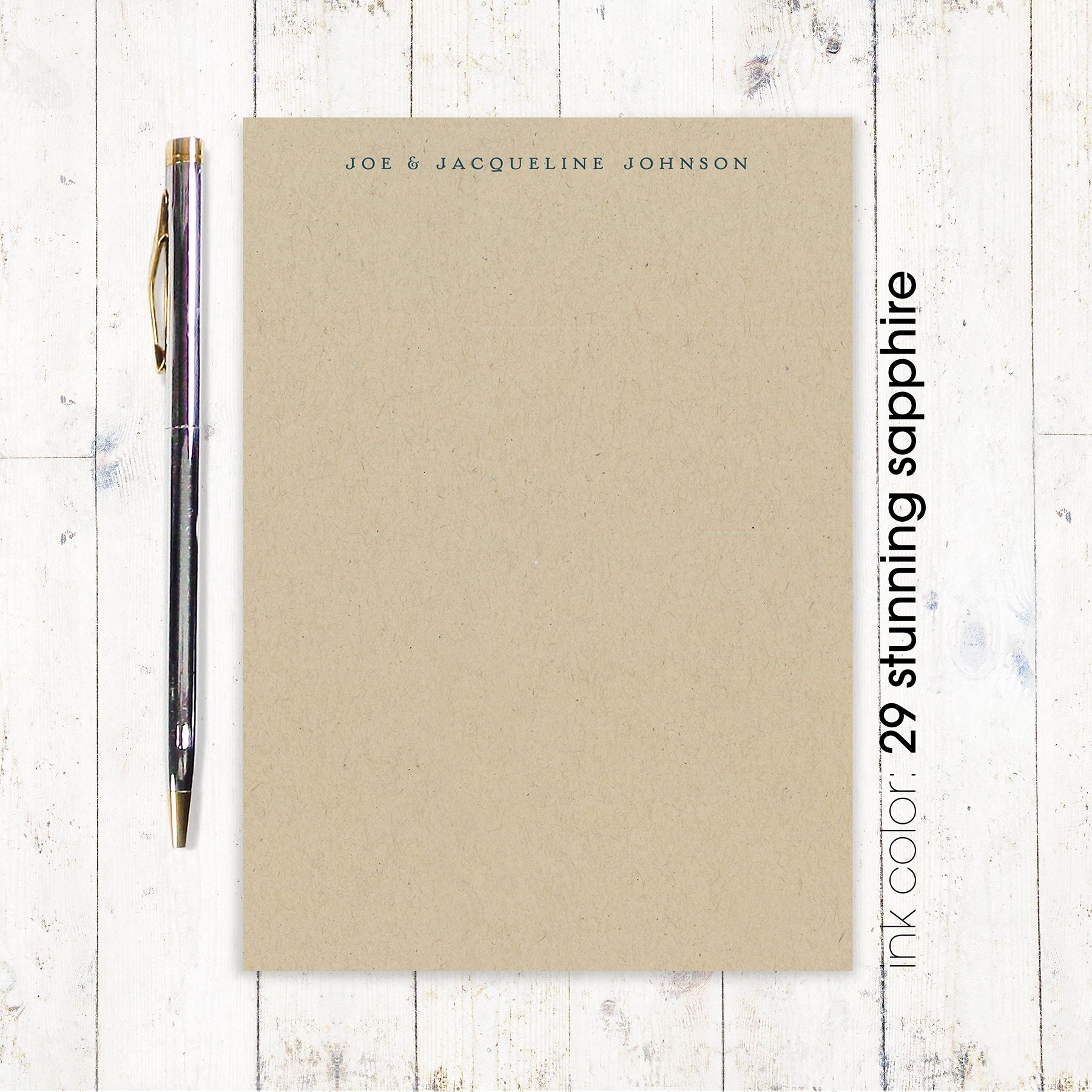 Personalized Notepad PERFECTLY SIMPLE on KRAFT Modern | Etsy