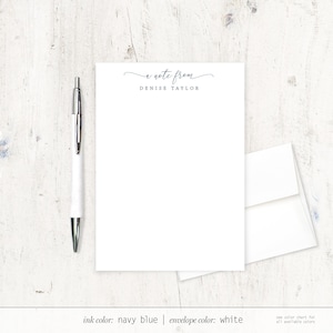 Personalized Notepad - CLASSY a NOTE FROM - Modern Social Stationery ...