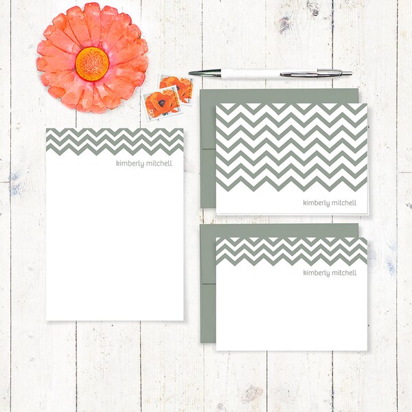 Chevron Stationery - Etsy
