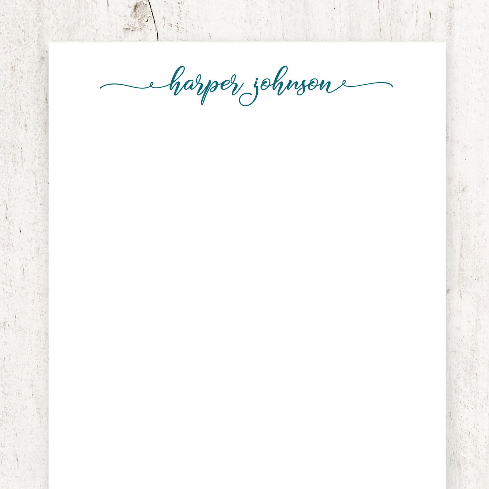 Personalized Notepad - SASSY SCRIPT - Customized Girl Stationery Cute ...