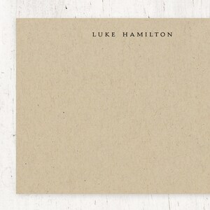 Personalized Note Card Set - PERFECTLY SIMPLE on KRAFT - Men's ...